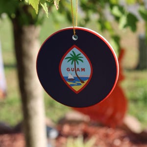 Guam Flag Ceramic Ornament - Etsy