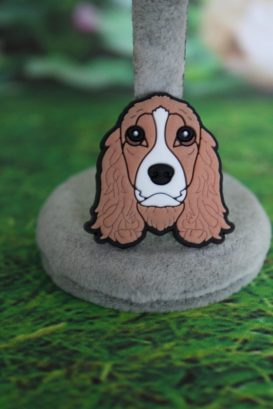 Brown and White Cocker Spaniel Shoe Charm for Clogs (original Design ...
