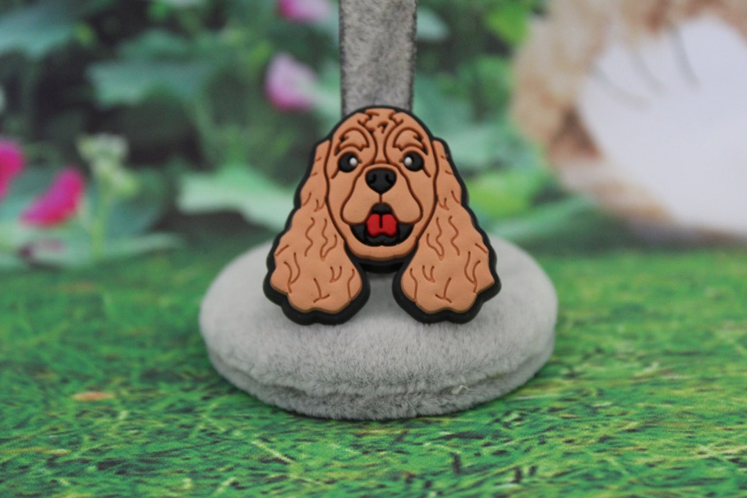 Beige/tan Cocker Spaniel Shoe Charm for Clogs (original Design) - Etsy
