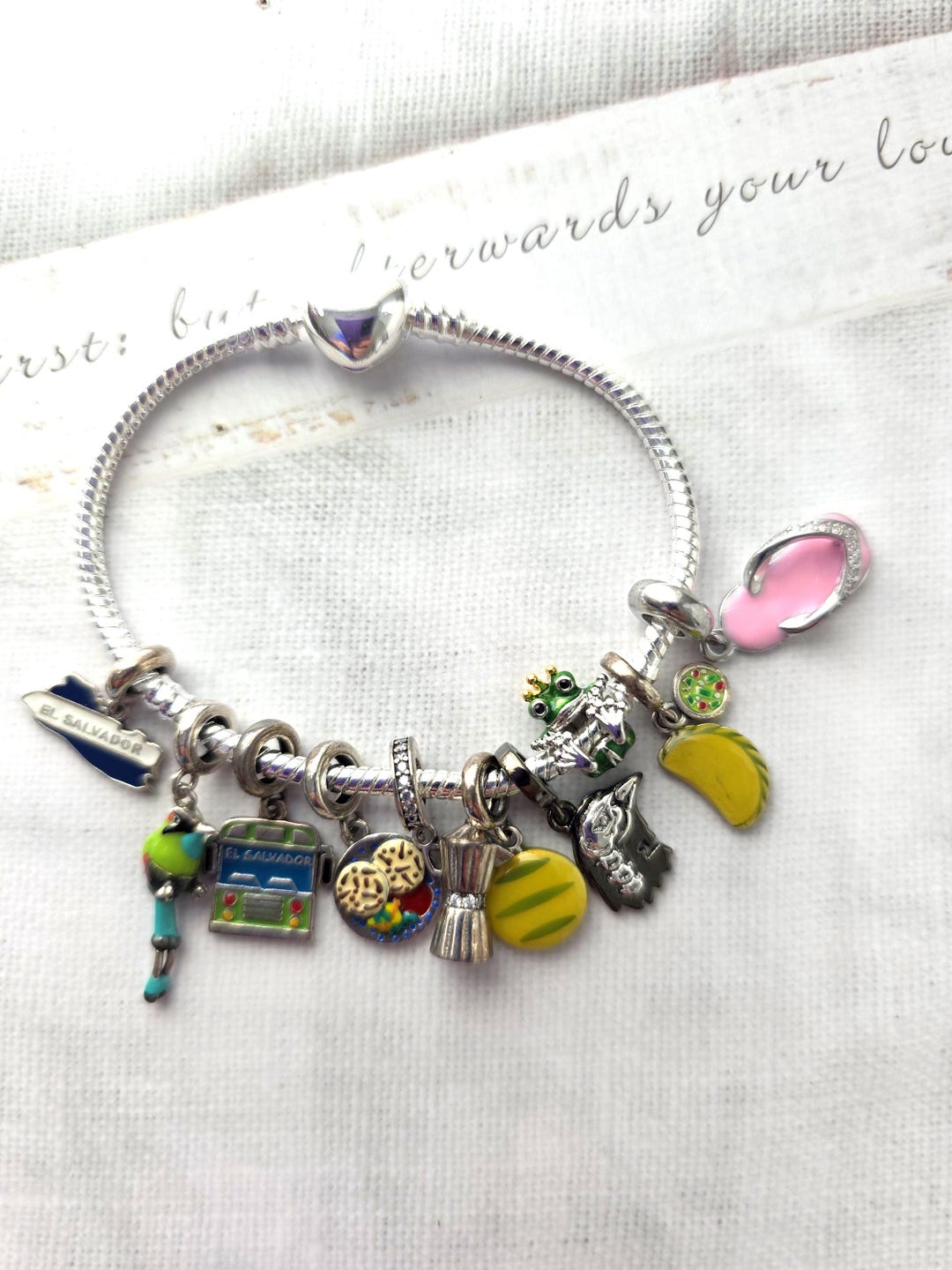 10 Piece El Salvador Culture Bracelet Charms (comes With FREE Bracelet ...