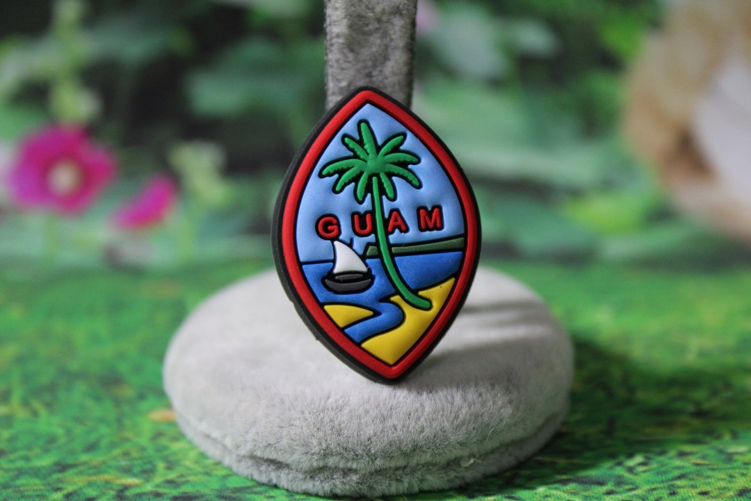 Guam Center Flag With Red Letters Shoe Charm - Etsy
