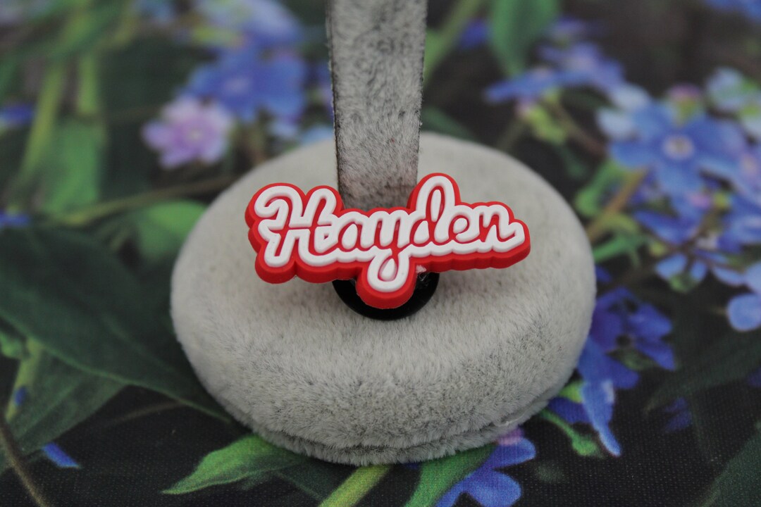 Hayden Name Shoe Charm original Design Red - Etsy