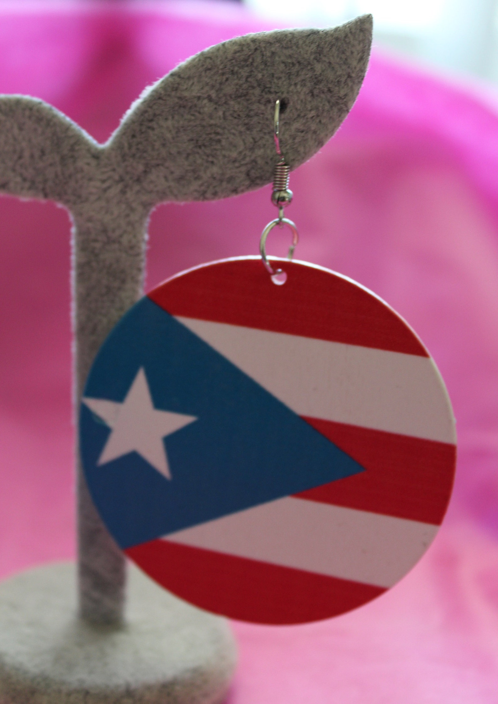 Puerto Rico Flag Hoop Earrings - Etsy