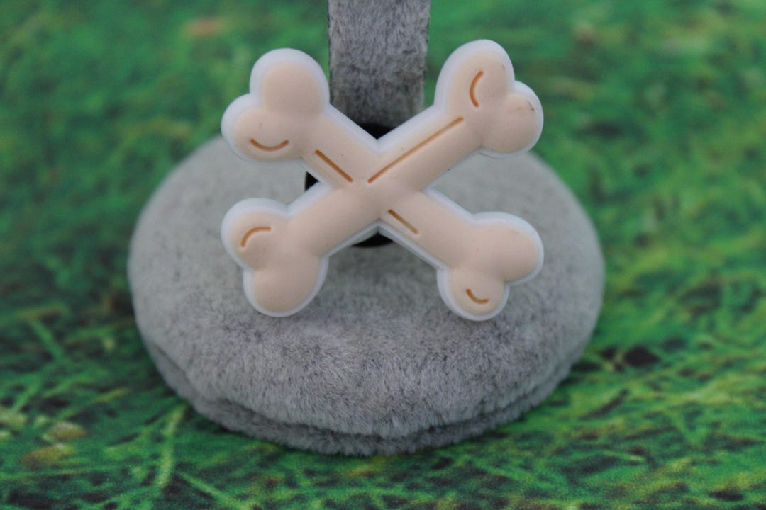 Crossed Bones Dog Charm Soft PVC Shoe or Bracelet Accessory - Etsy