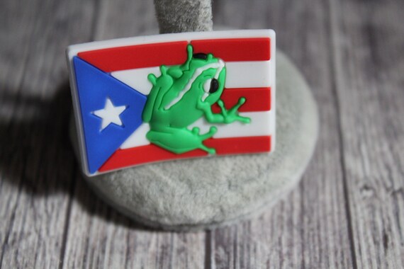 Puerto Rican Flag With Coqui Drawing