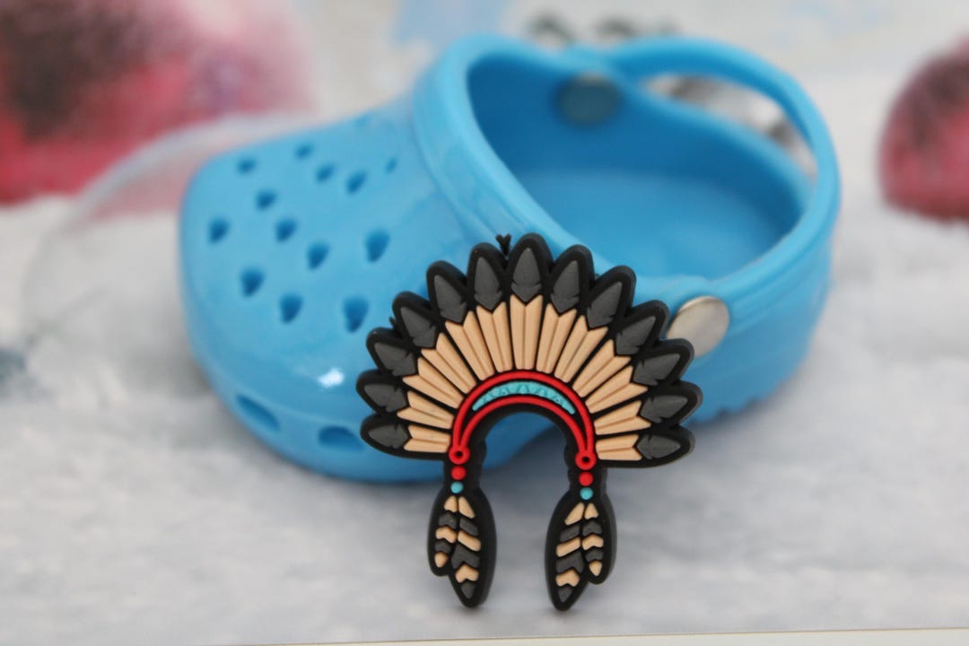 Native American Indian Feather Headdress Shoe Charm for Clogs - Etsy