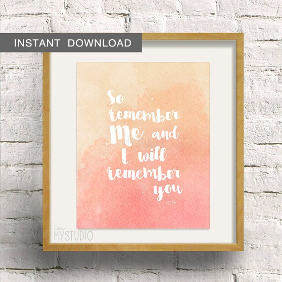 Instant Download Islamic Art Print Remember Me Allah. | Etsy
