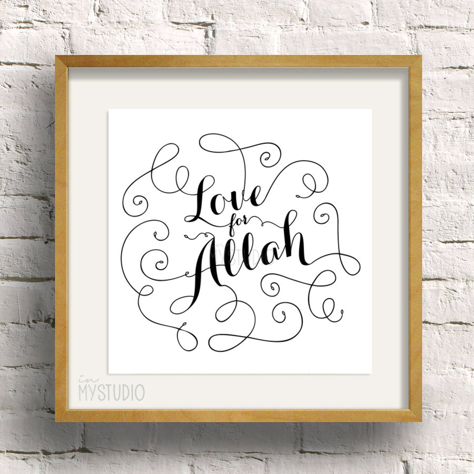 Instant Download Love for Allah. Islamic Phrase Quote - Etsy
