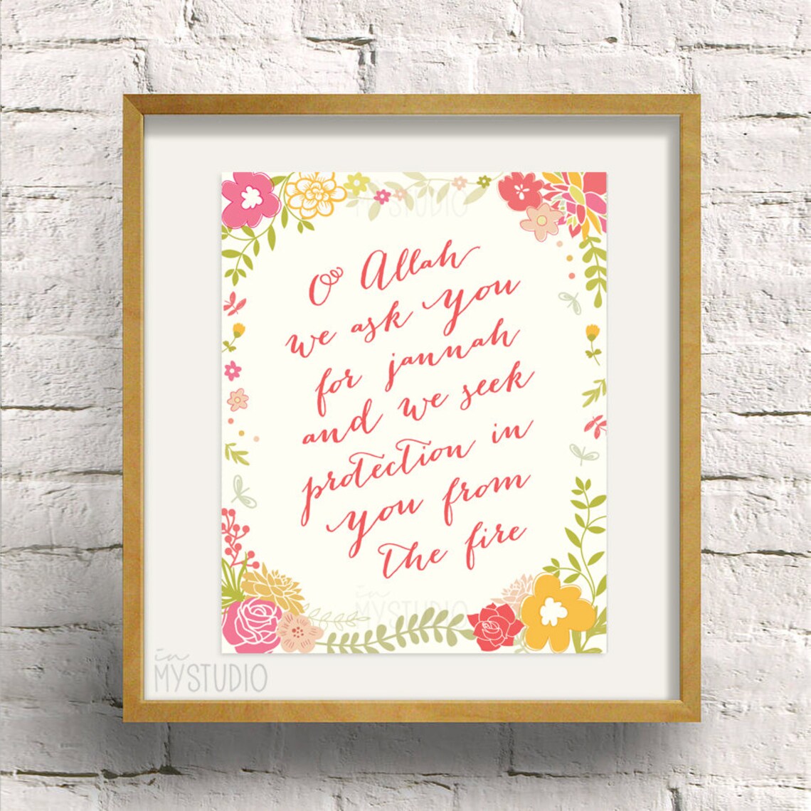Instant Download! Dua for Jannah, Garden of Jannah Islamic Typography ...