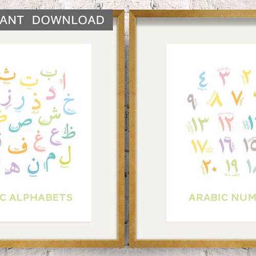 Arabic Alphabet Poster by Farasha Prints High Resolution | Etsy