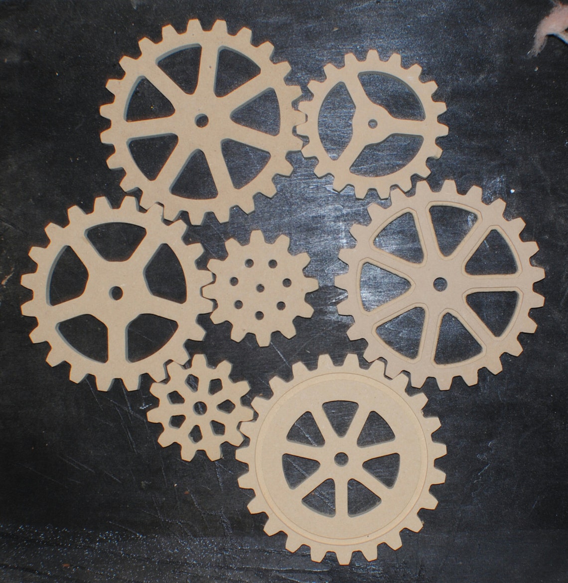 Seven 7 Large Wooden Gears wood Gears Cogs Sprocket - Etsy