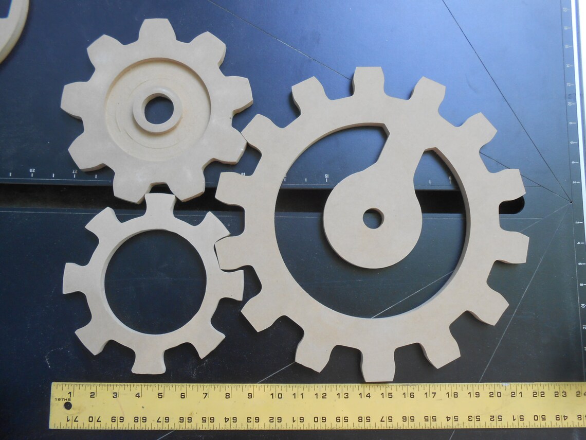Cogs - Gears Large Wood Cogs 1/2 Inch Thick, Wooden Gears, Wood Gears ...