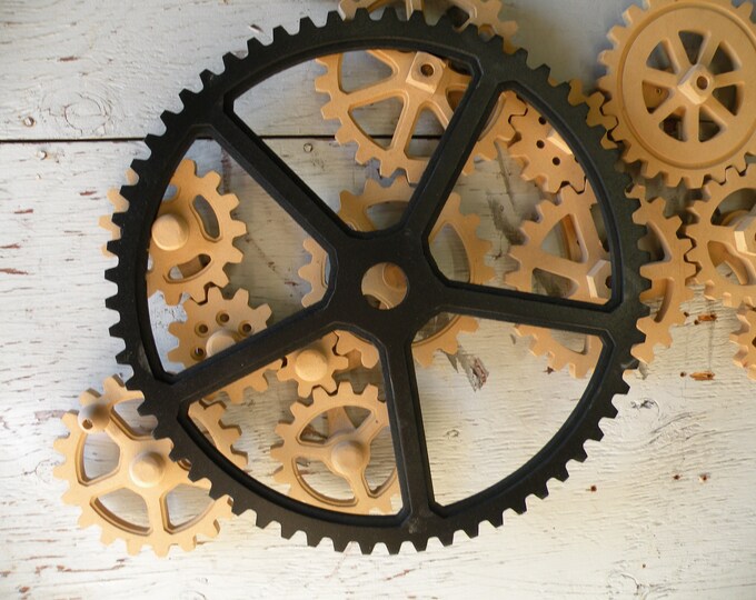 Large Gears 18 Inch Gear Large Wooden Gears Industrial Wall Art Man ...