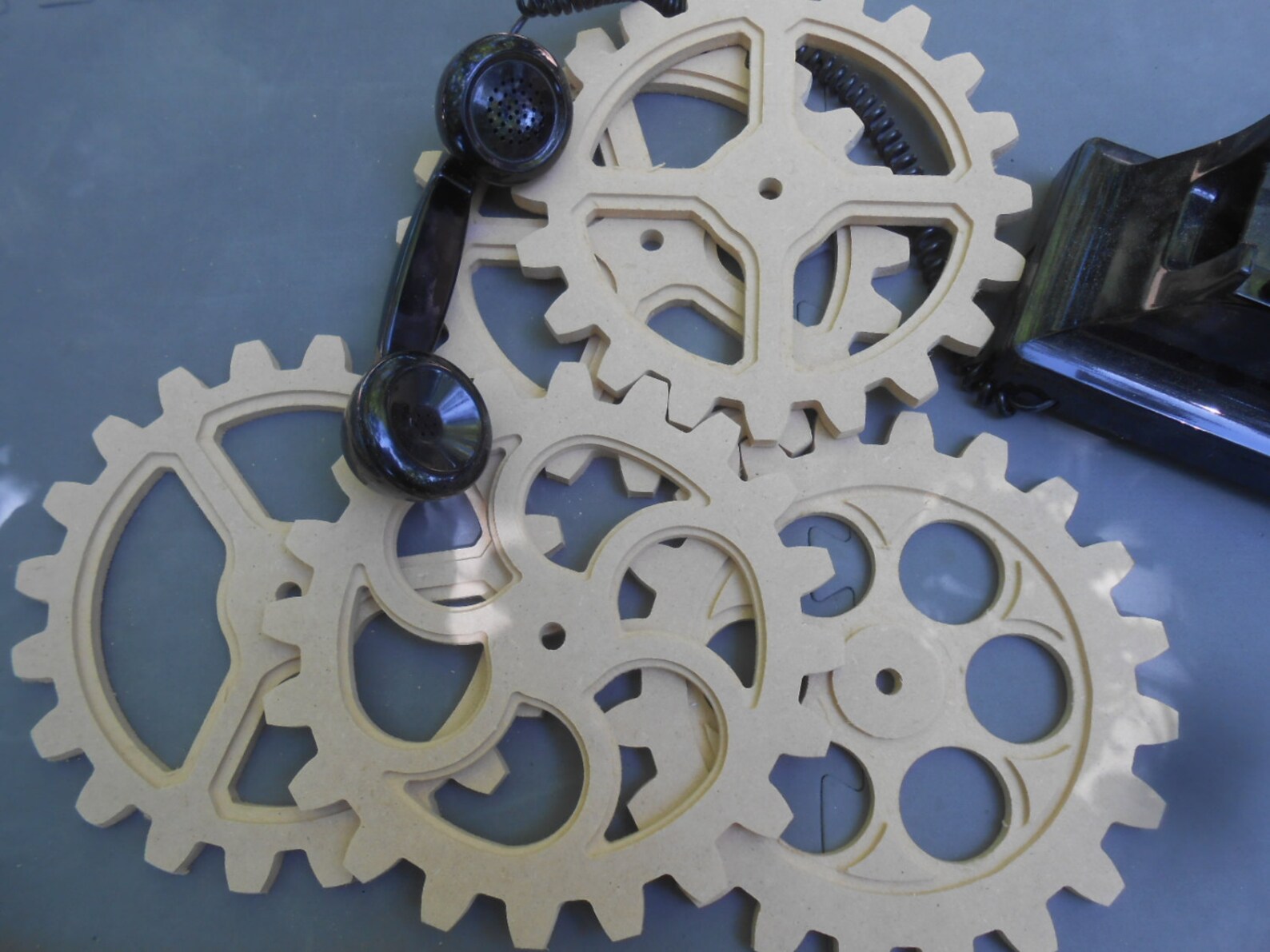 Five Wooden Gears 10 Inch Gear, Cogs, Wood Gears, Steampunk Industrial ...