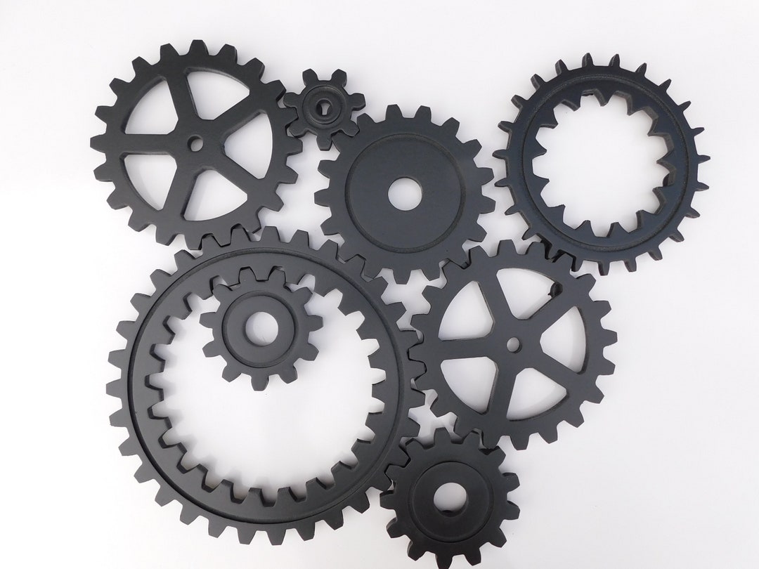 TWO and a HALF FEET! - Painted - Large Eight Gear Decorative Set ...