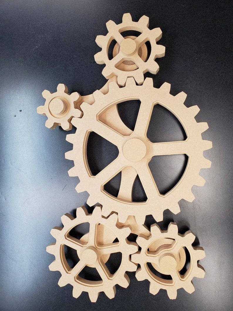 Five Large Gear Kinetic Set 24 in X 13.5 In. Stem Maker Space | Etsy