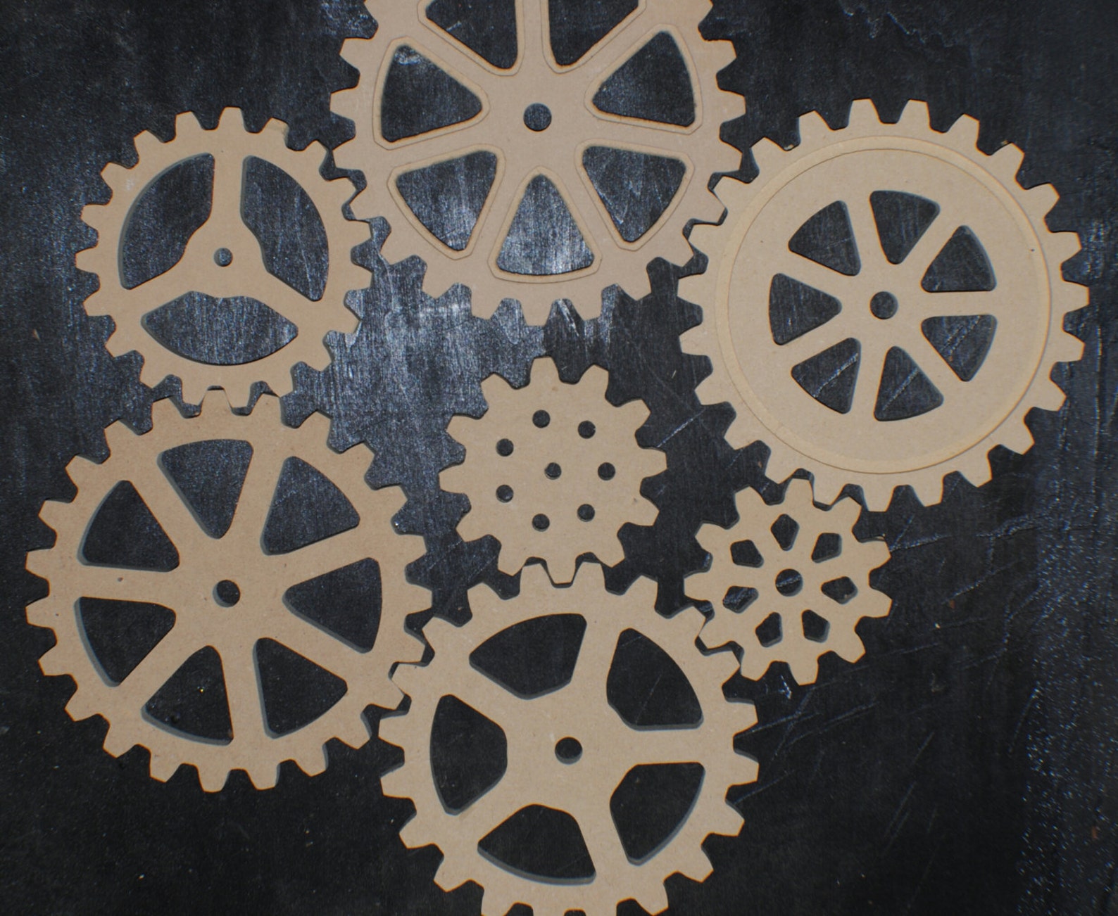 Seven (7) Large Wooden Gears -wood Gears - Cogs - Sprocket - Pulleys ...