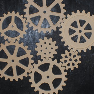 Seven (7) Large Wooden Gears -wood Gears - Cogs - Sprocket - Pulleys ...