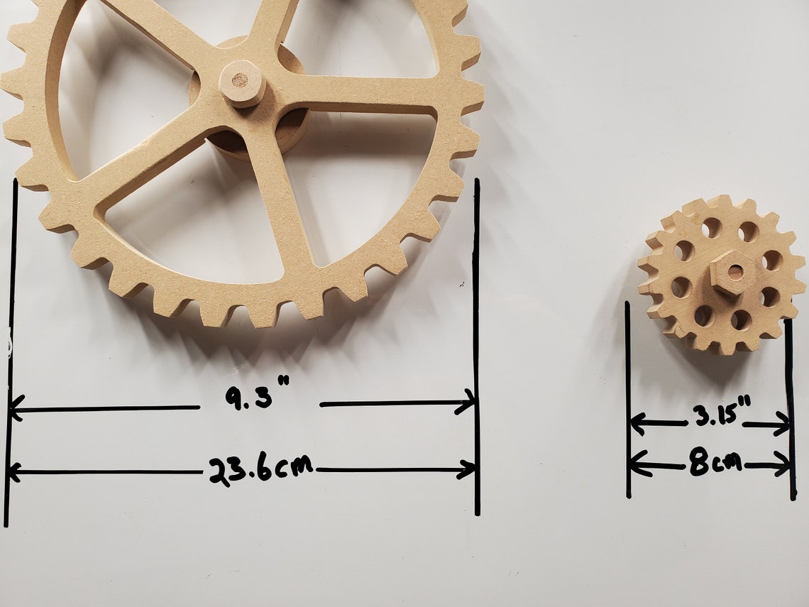 LARGE: 7 Gear Magnetic Backed Kinetic Gears. | Etsy