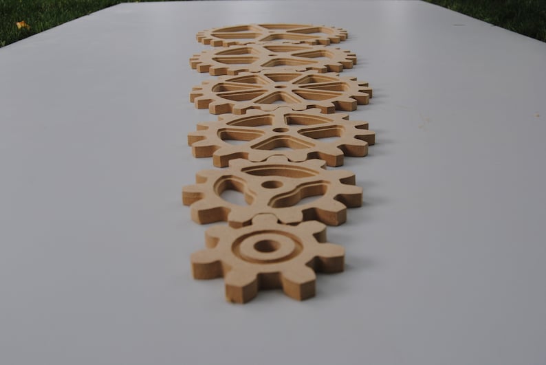Large Wood Gear 6 Gear Set Wooden Cog Sprocket Steampunk | Etsy