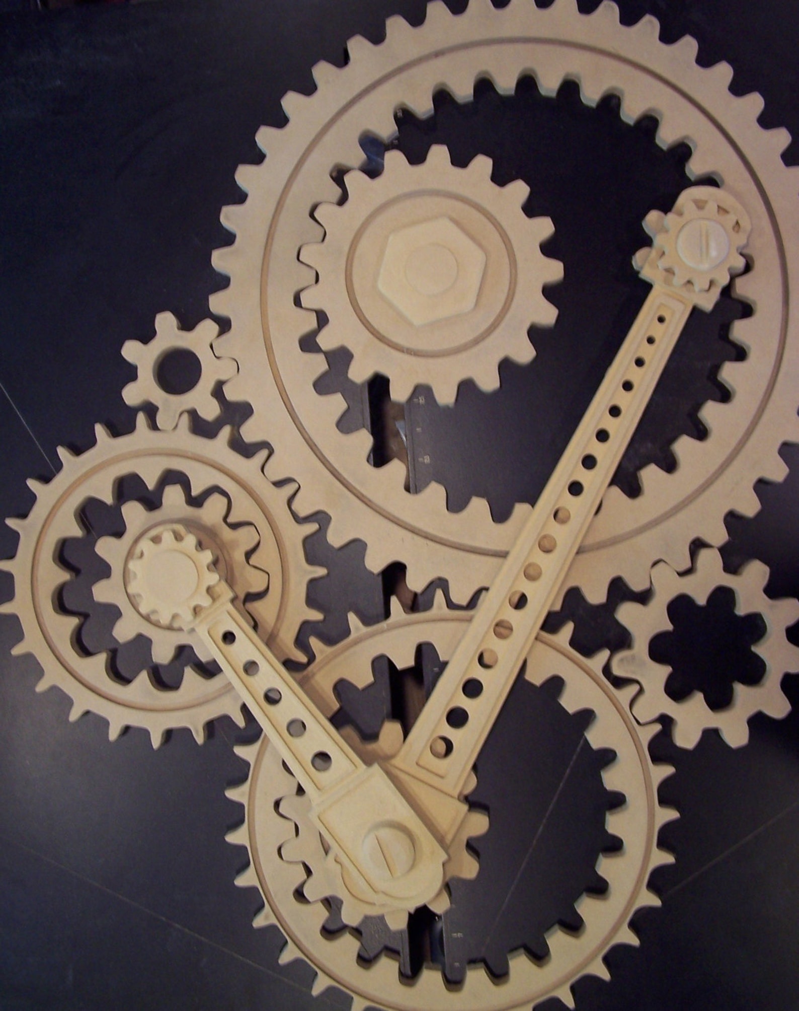 Wooden Gear Sculpture in Progress: 9 large wood gears 2 | Etsy