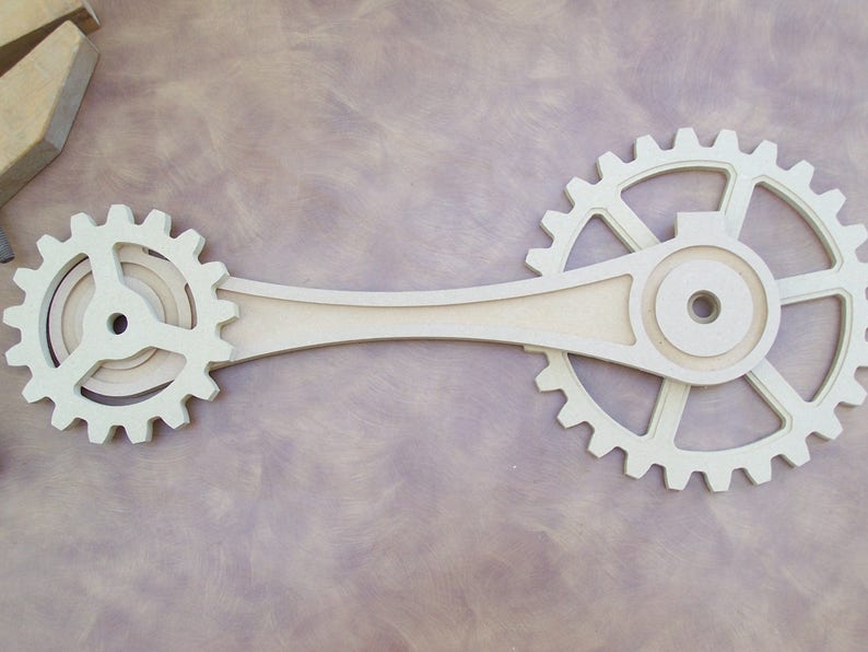 Push Rod Connecting Rod 16 Inches Gear Wall Decor Wooden Gears | Etsy