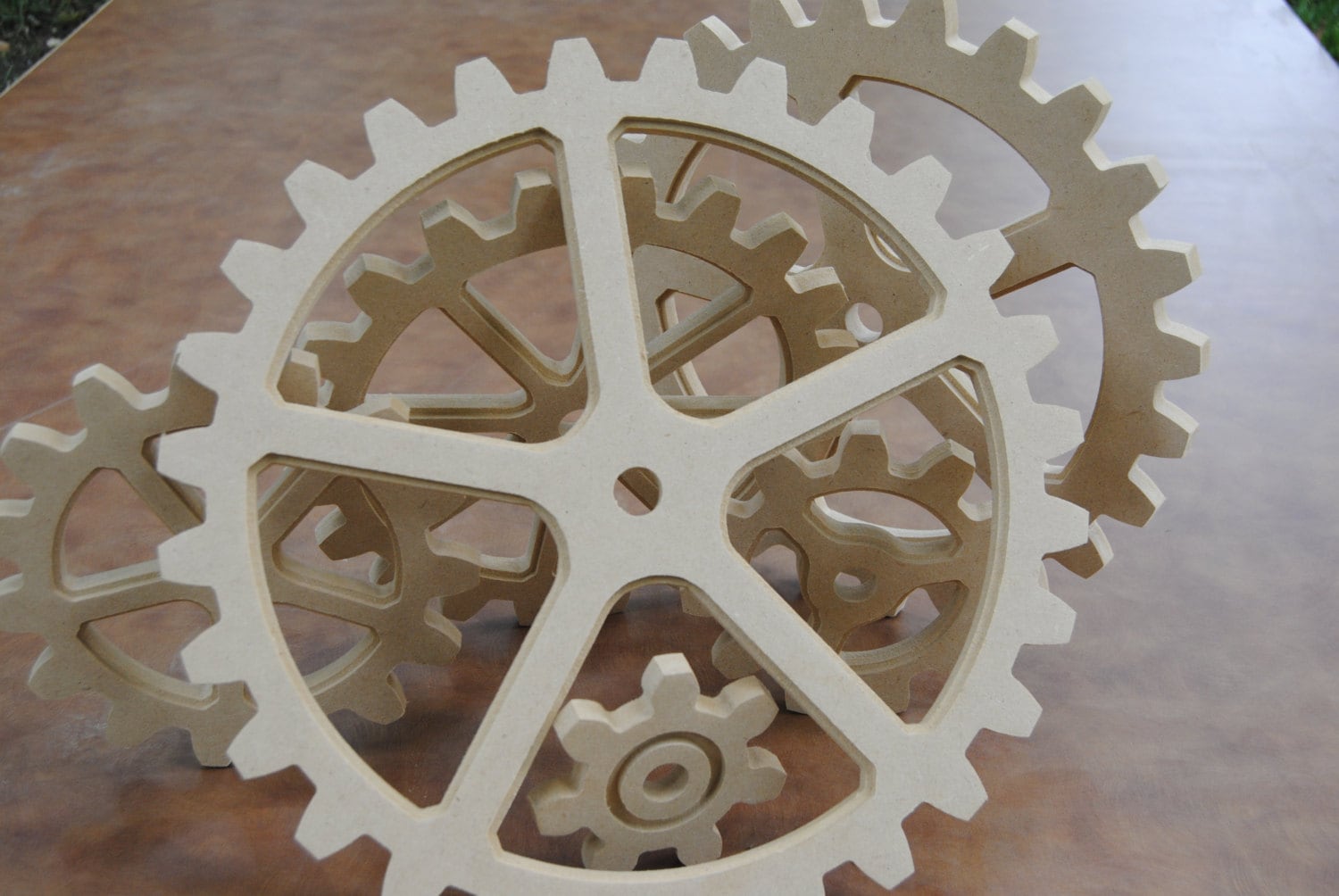 Large Wood Gear 6 Gear Set Wooden Cog Sprocket Steampunk | Etsy