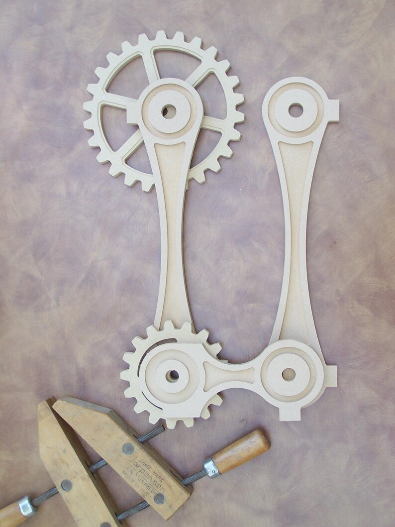 Push Rod Connecting Rod 16 Inches Gear Wall Decor Wooden Gears | Etsy