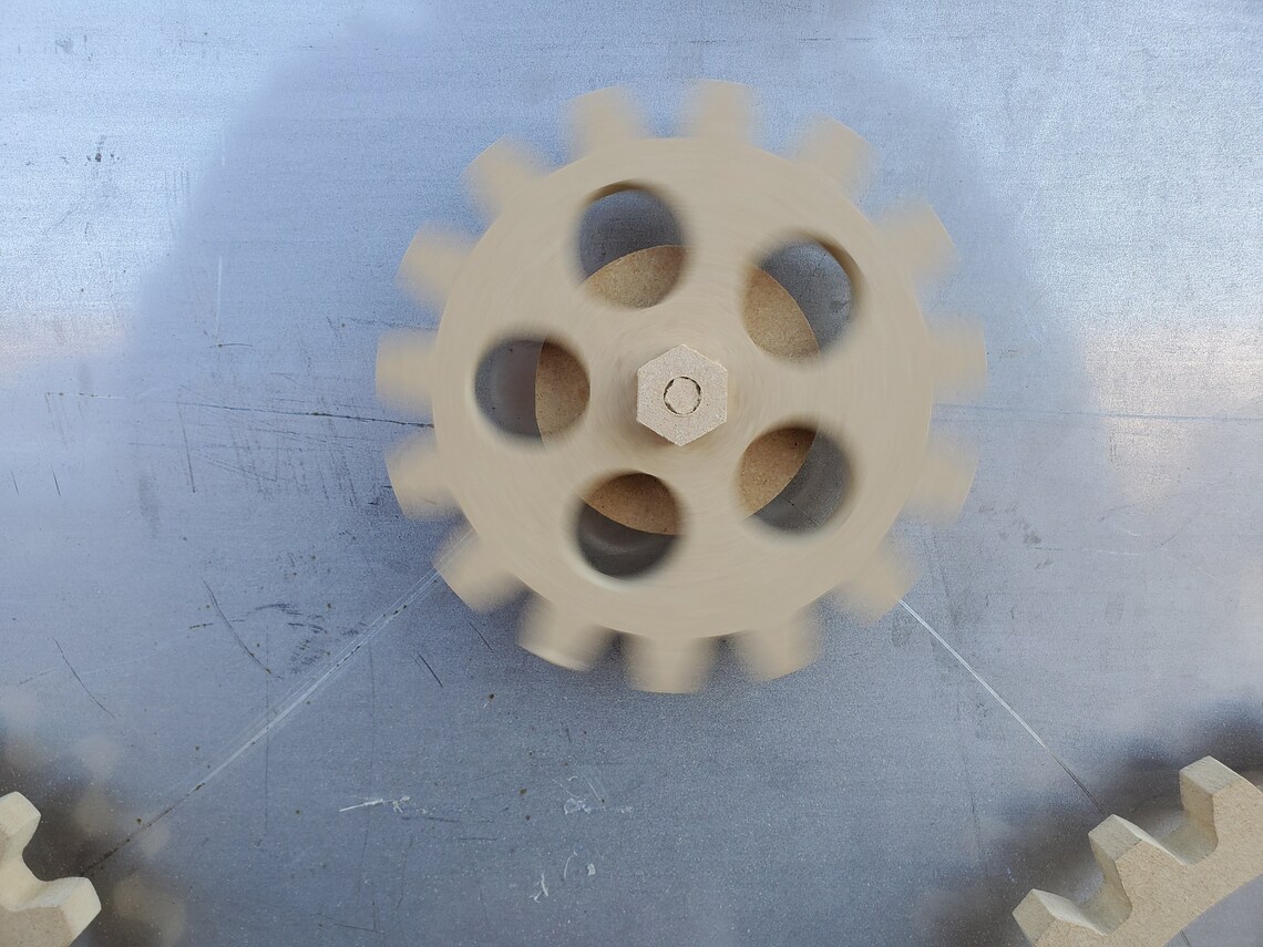Large 5 Inch Kinetic Magnetic Mounted Gear Moving Kinetic Cogs 1 Gear ...
