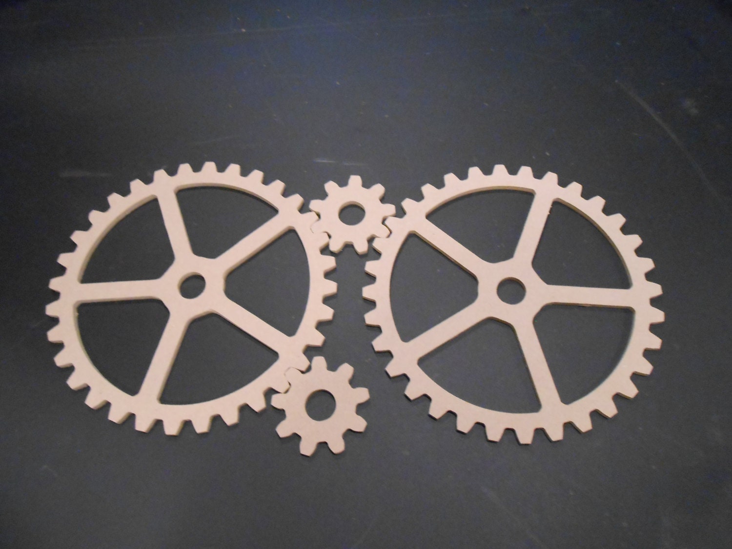 Large wooden gear 1/4 inch thick 4 wood gears Steampunk wall | Etsy