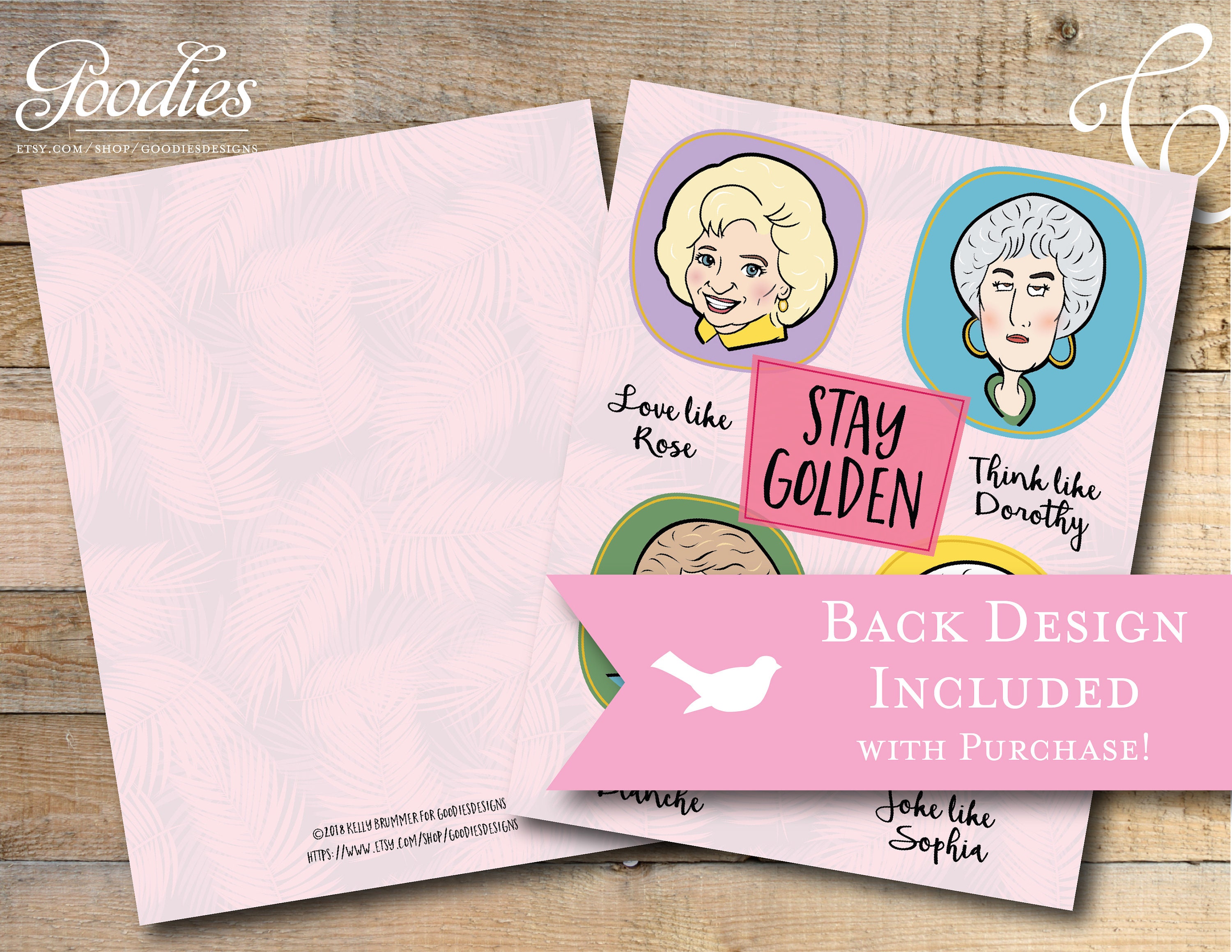 Golden Girls Card - Printed - Stay Golden, Girlfriend, Pal and a ...