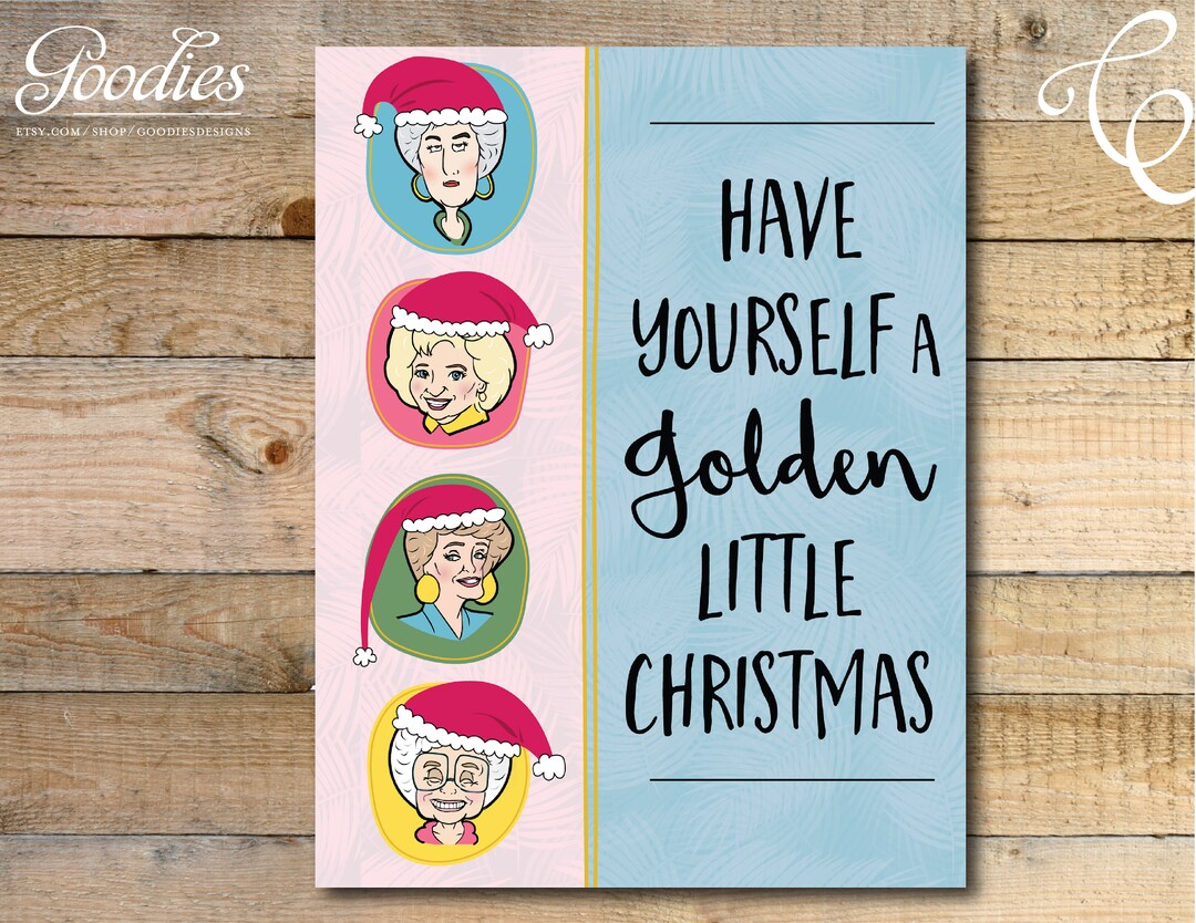 Golden Girls Christmas Card - PRINTED & Ready to Ship - Girlfriend, Pal ...