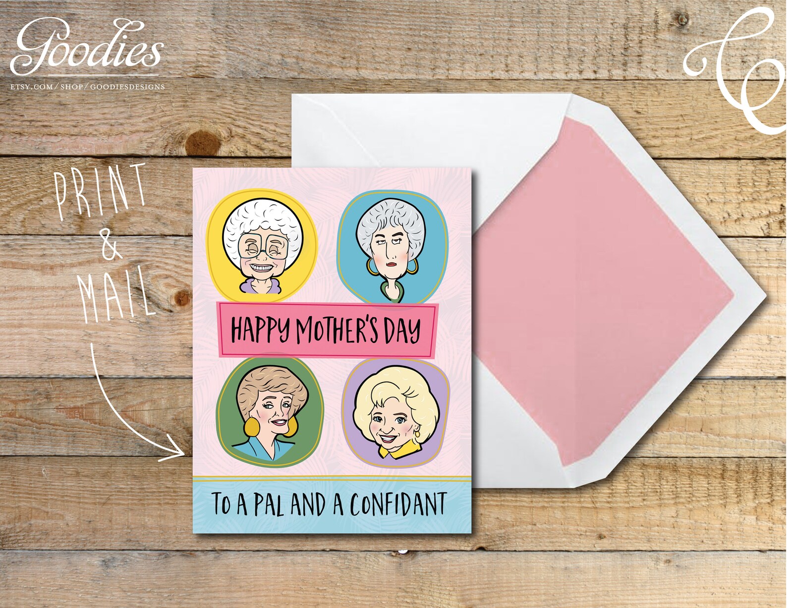 Golden Girls Mother's Day Card - Digital File - Instant Download, Card ...