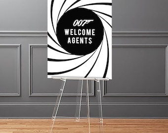 James Bond Welcome Agents Sign - Etsy
