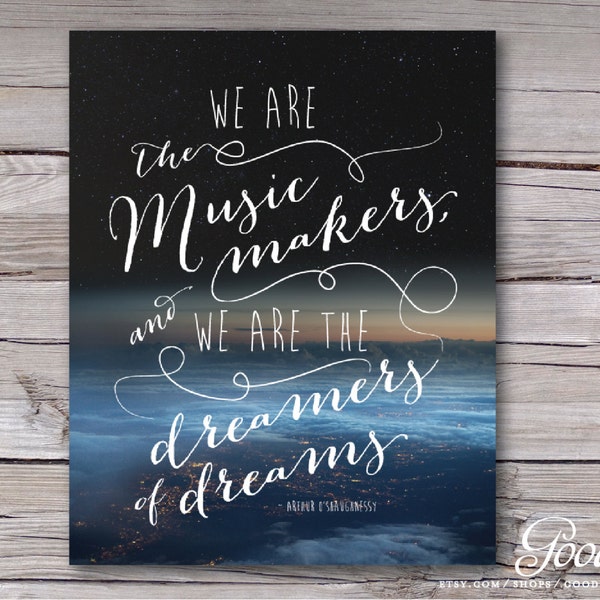 We Are the Music Makers - Etsy