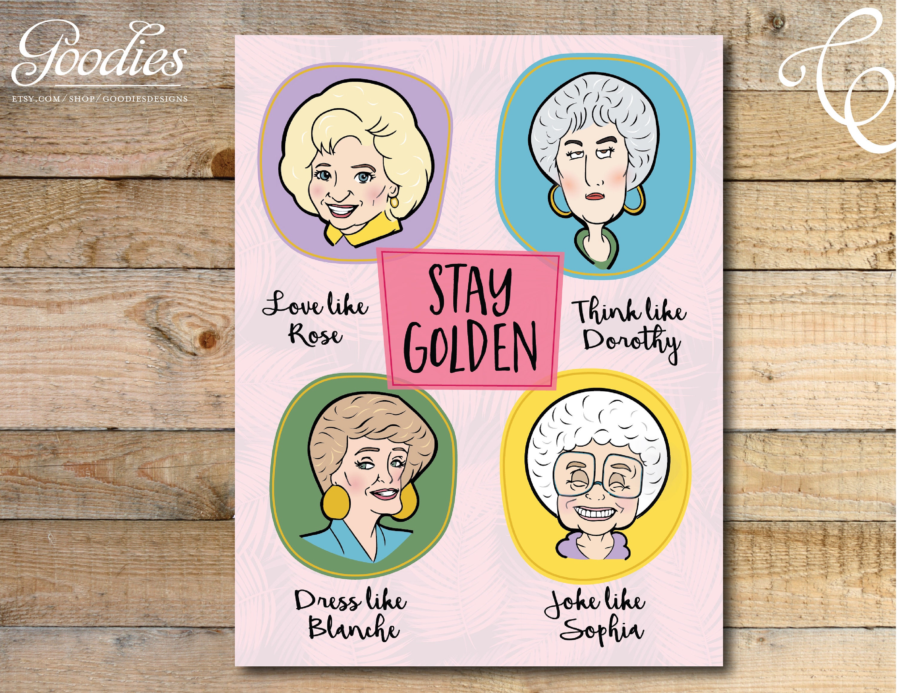 Golden Girls Card - Digital File - Instant Download, Stay Golden, Pal ...