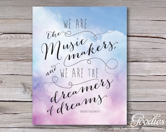 We Are the Music Makers - Etsy