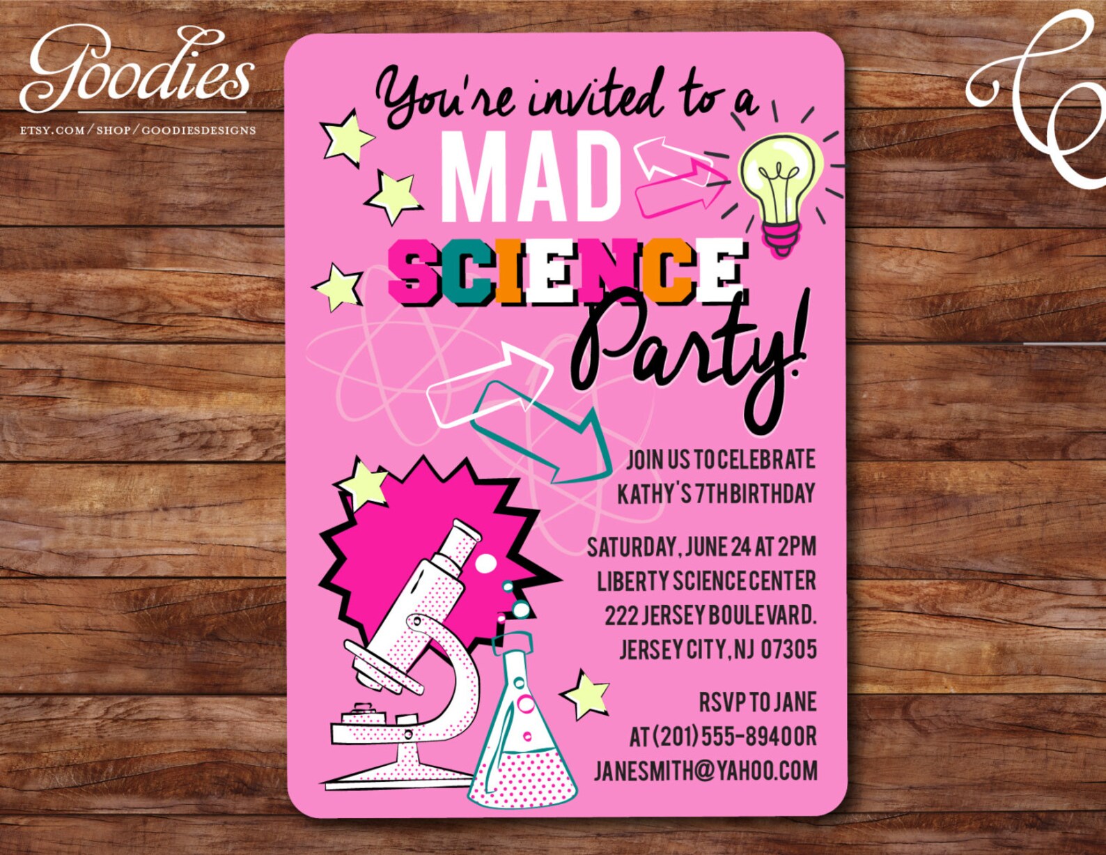 Mad Science Party Invitation | Etsy