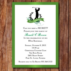 Golf Themed Invitation - Digital, Instant Download, Pdf, Jpeg, Jpg ...