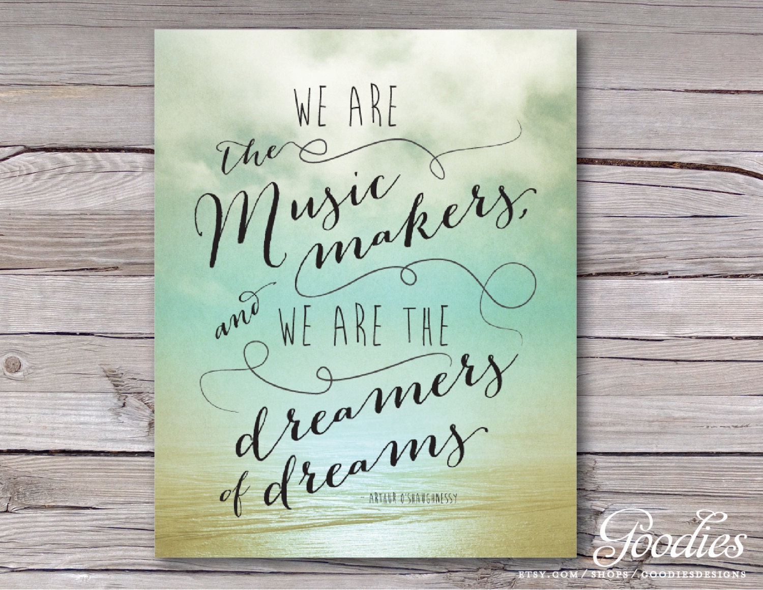 We Are the Music Makers Green Printable Art - Quote, Gift, Instant ...