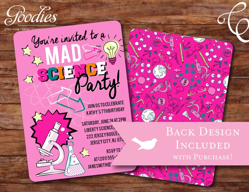 Mad Science Party Invitation | Etsy