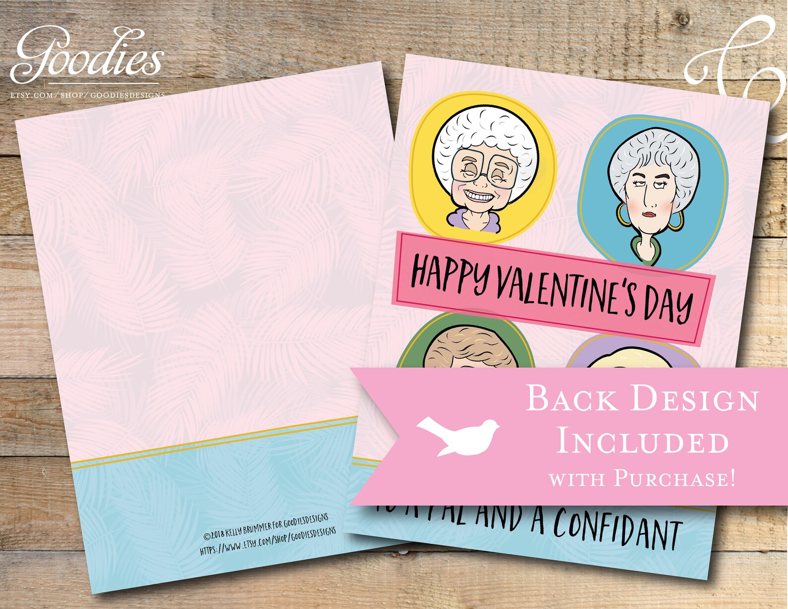 Golden Girls Valentines Card Digital File Instant - Etsy