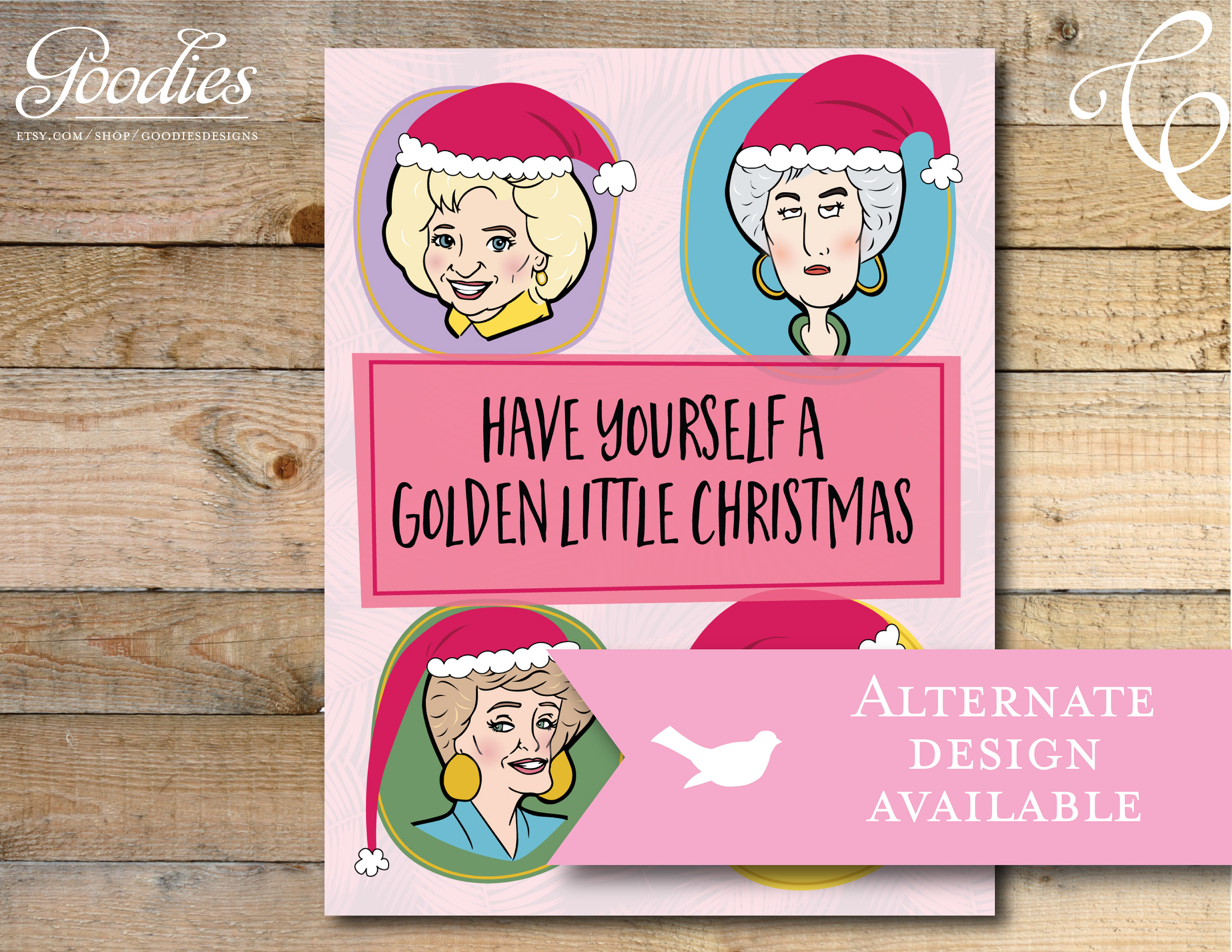 Golden Girls Christmas Card - INSTANT DOWNLOAD - Golden Christmas ...