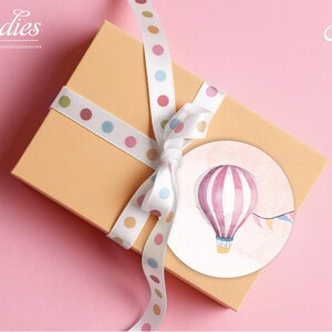 Tags or Cupcake Toppers - Instant Download, Hot Air Balloon, Baby ...