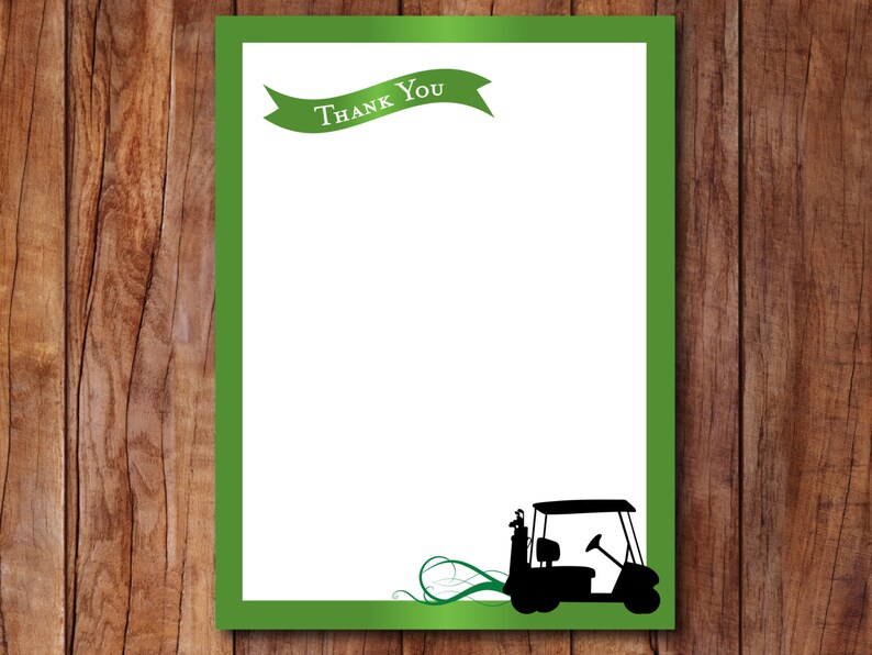 Golf Thank You Card - Printable - Etsy