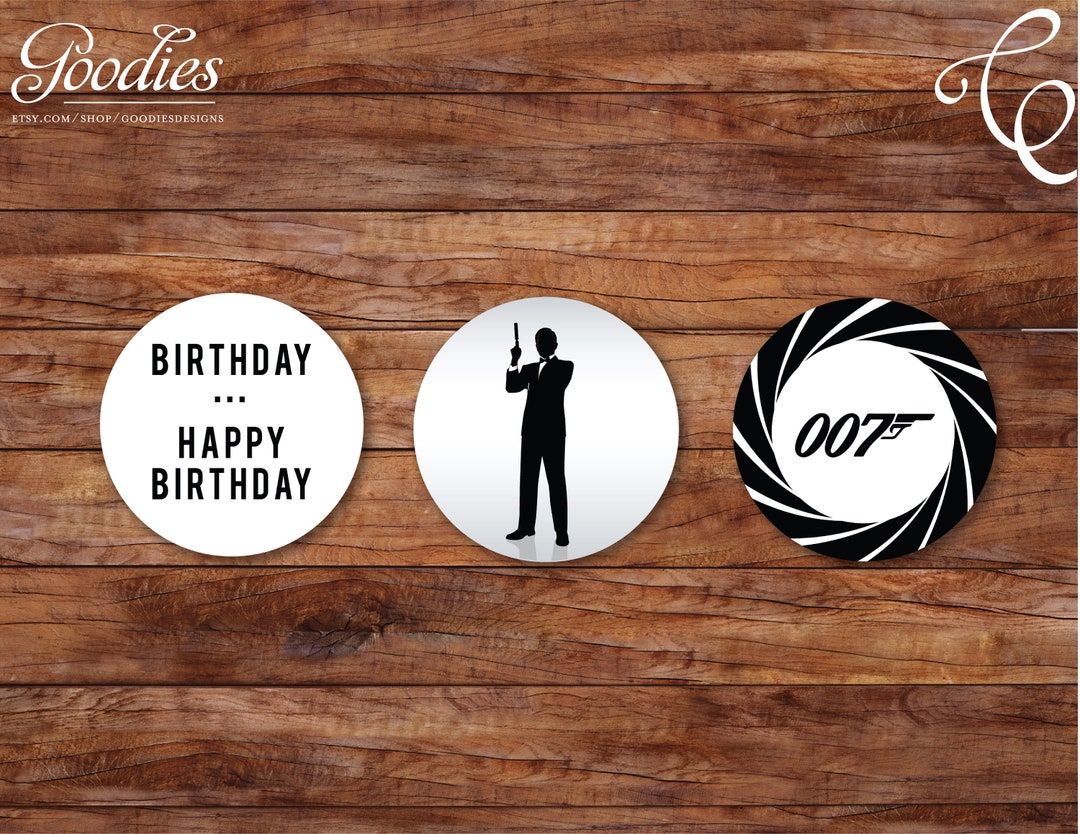Special Agent Tags or Cupcake Toppers - Instant Download, Birthday ...