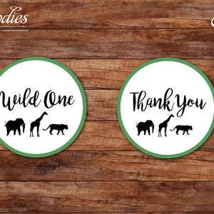 Wild One Tags, Stickers or Cupcake Toppers - Favors, First Birthday ...