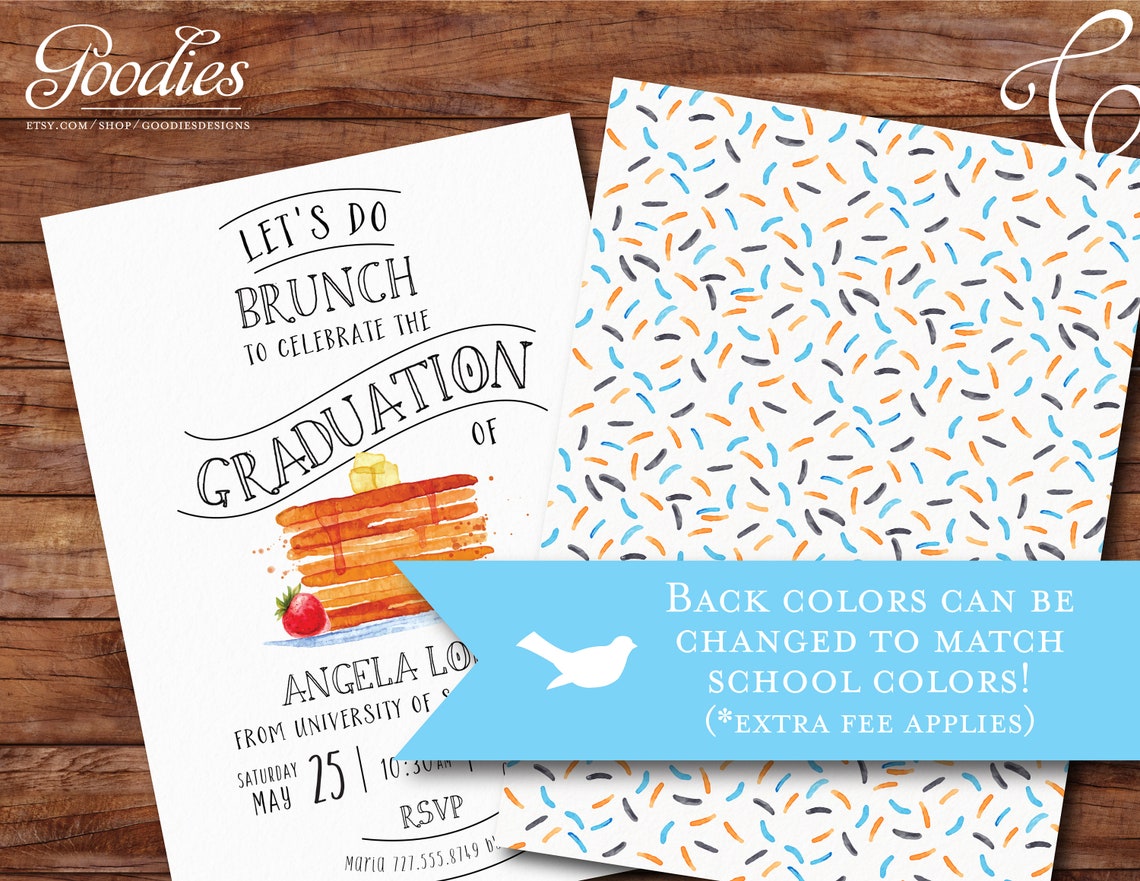 Graduation Brunch Party Invitation Instant Download - Etsy