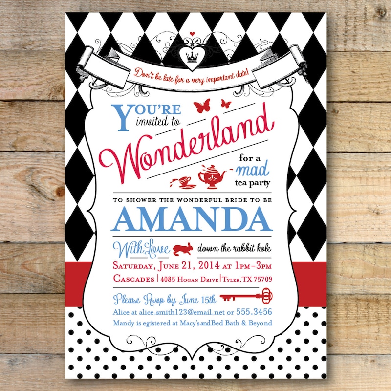 Mad Hatter Invite - Etsy