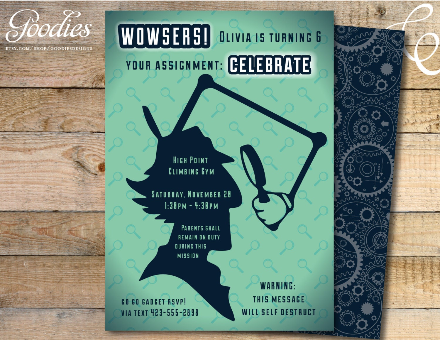 Spy Invitation - Birthday Party, Kids Party, Investigation, Inspector ...